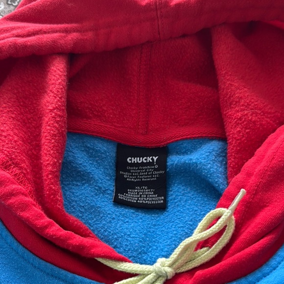 Chucky | Shirts | Chucky Red And Blue Hoodie | Poshmark